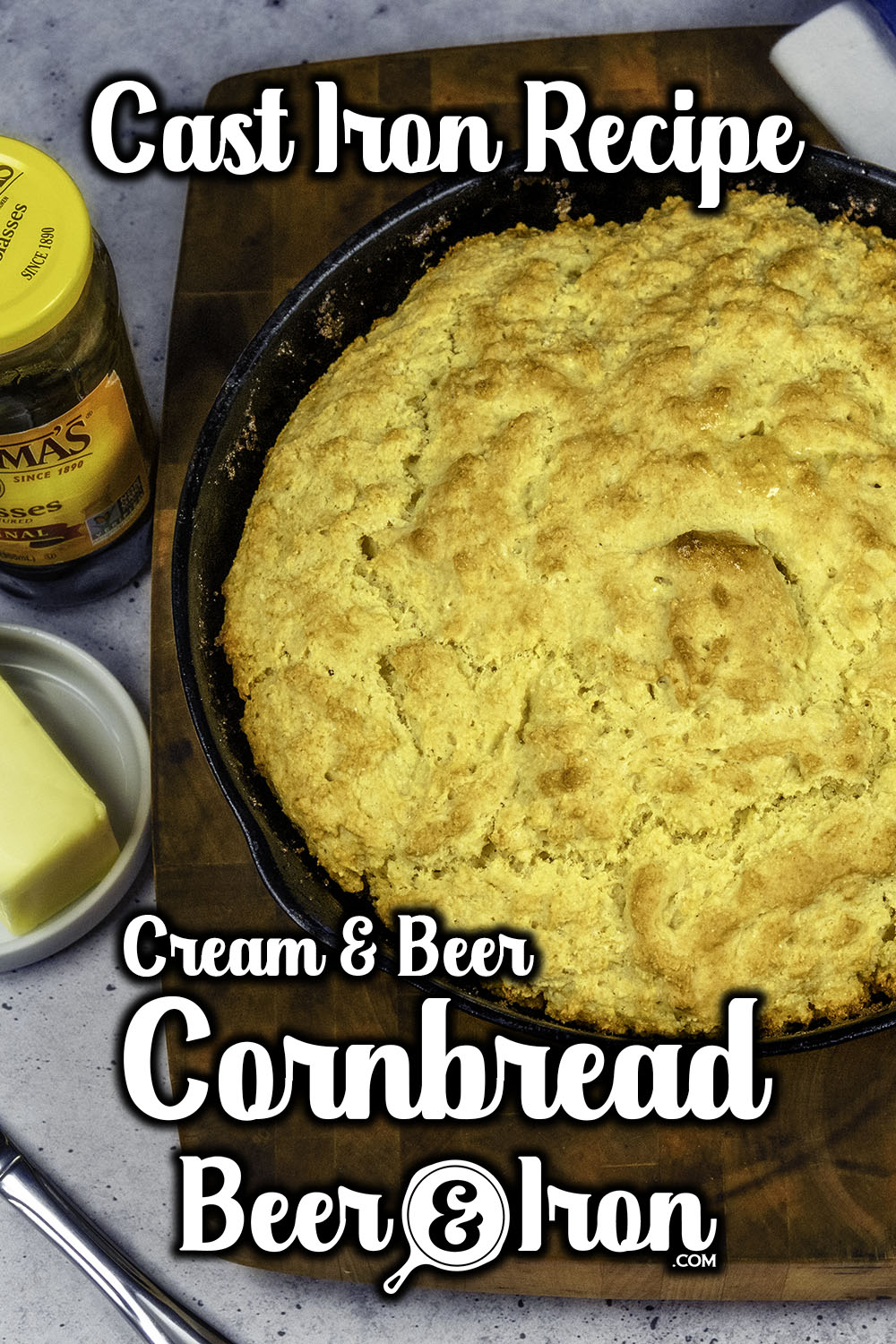 Cast Iron Cream and Beer Cornbread Recipe - Beer And Iron
